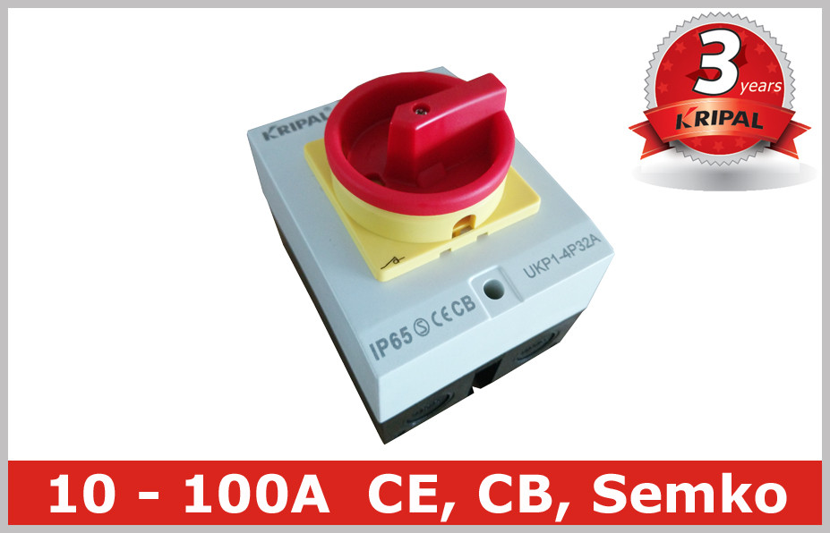 Surface Mounted 32A Rotary Isolator Switch 4 Pole / Electrical ...